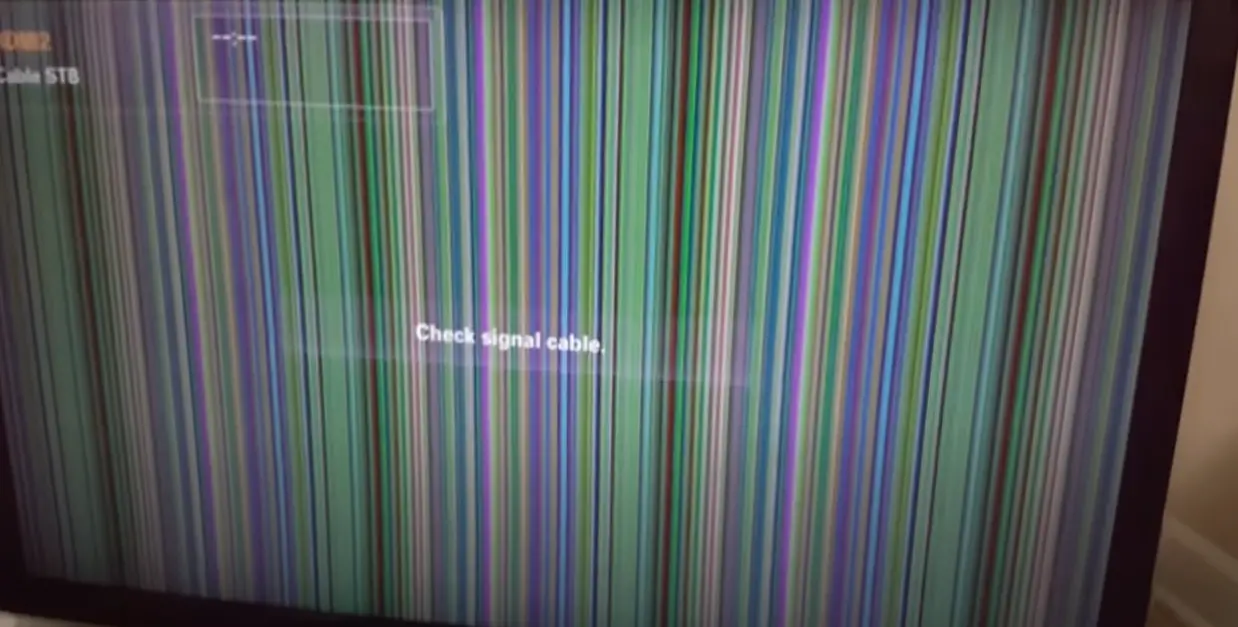 Lo schermo della TV si è rotto, crepe, strisce, macchie. | it.tab-tv.com