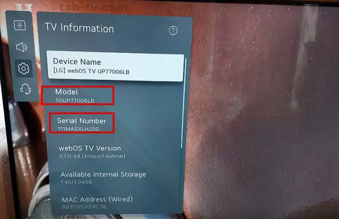 Come trovare i numeri di modello e di serie nel menu del televisore LG ...